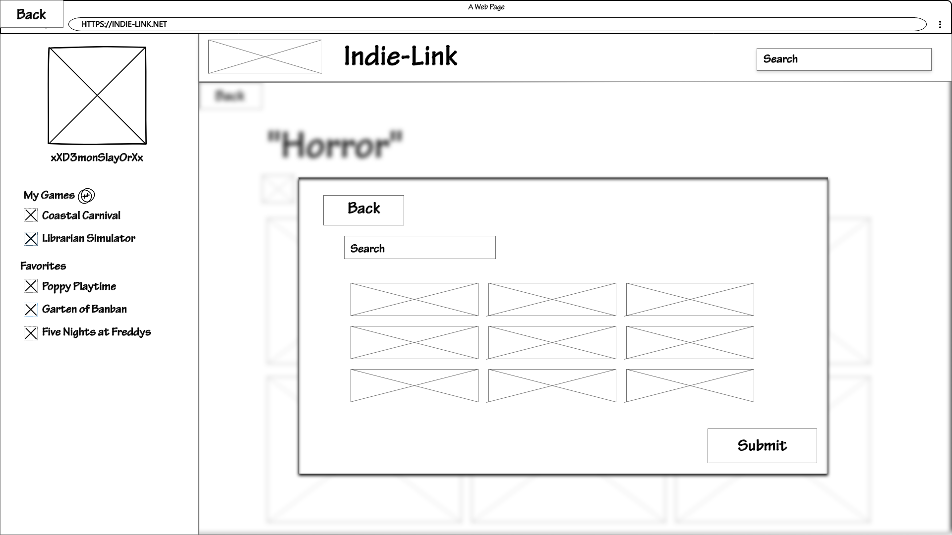 Wireframes | UX-Indie-Link